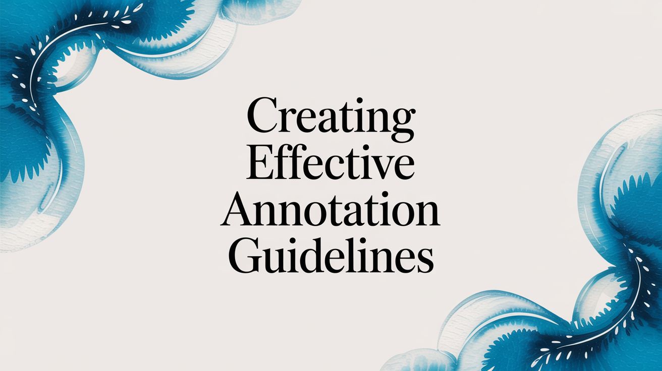 Creating Effective Annotation Guidelines